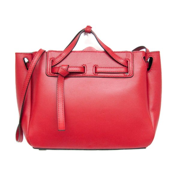 Loewe | Bags | Loewe Red Leather Shoulder Bag | Poshmark